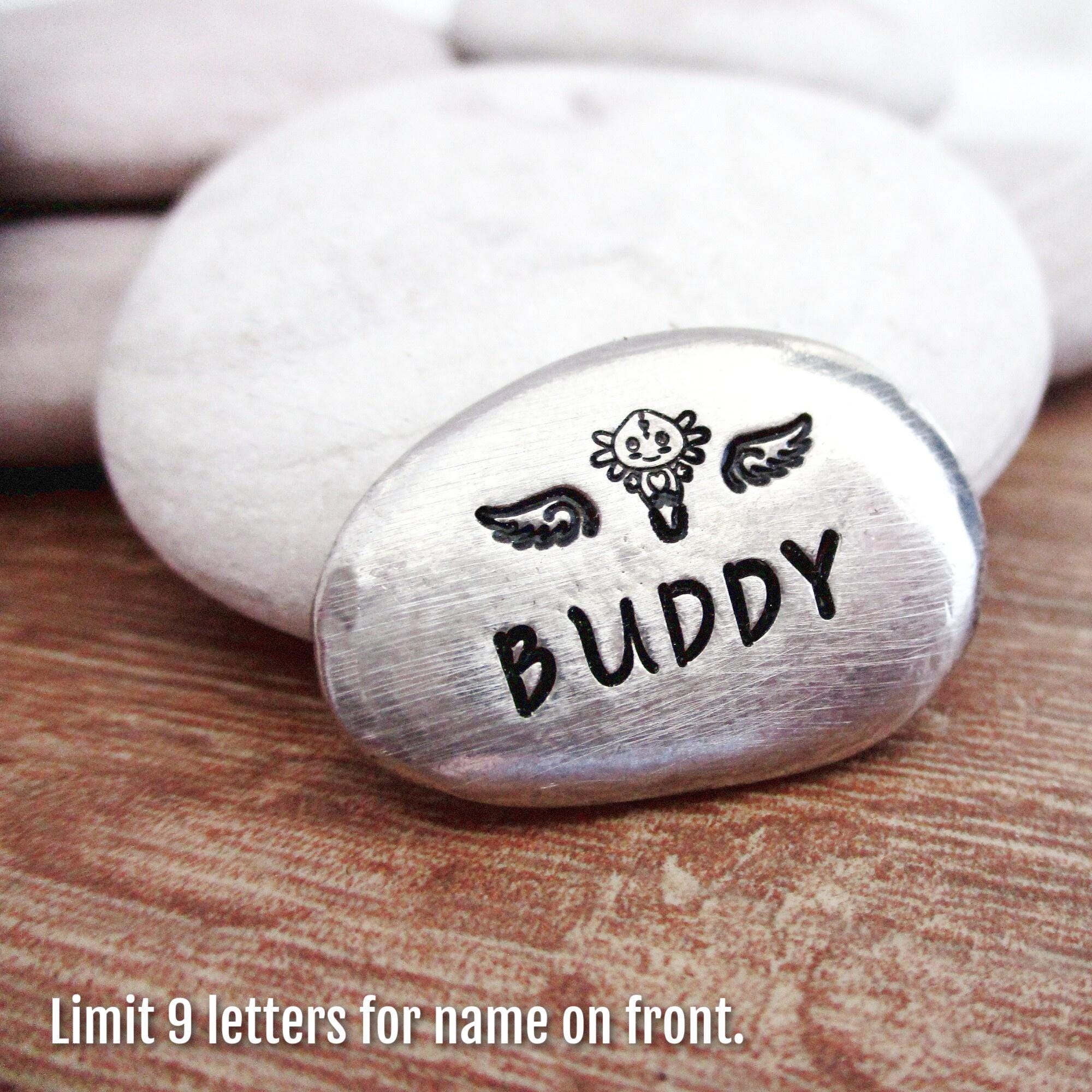 Personalized Axolotl Memorial Stone, Pet Axolotl Angel Wings Pocket ...