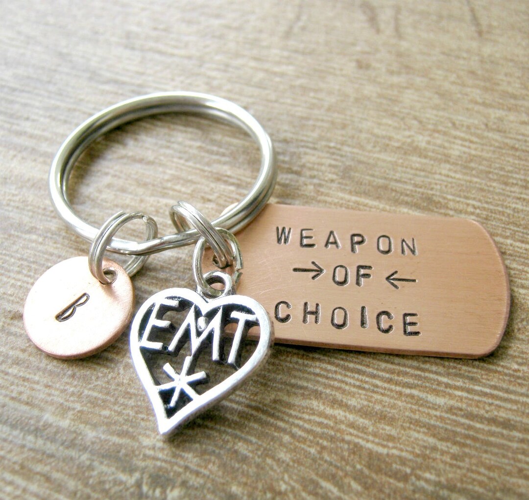 EMT Keychain, Weapon of Choice, Emergency Medical Technician Keychain ...