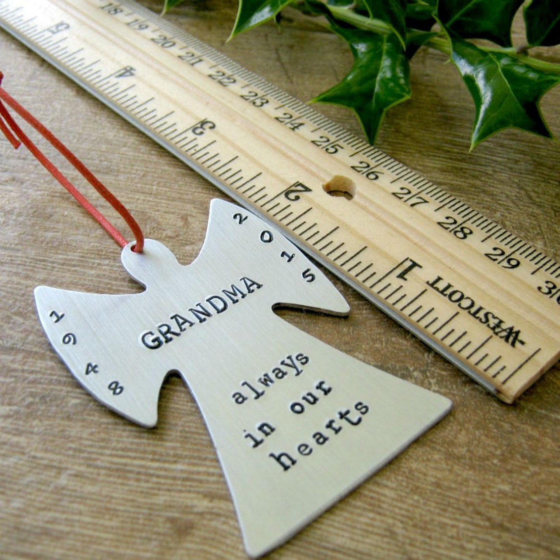 Personalized Angel Ornament, Memorial Ornament, Keepsake Featuring Name ...