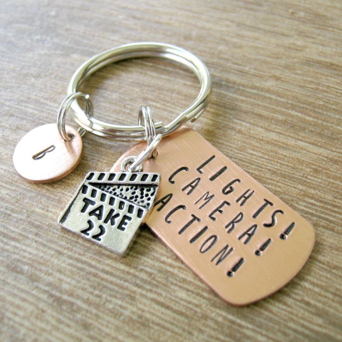 DIRECTOR Keychain, Lights, Camera, Action, Director's Gift, Optional ...