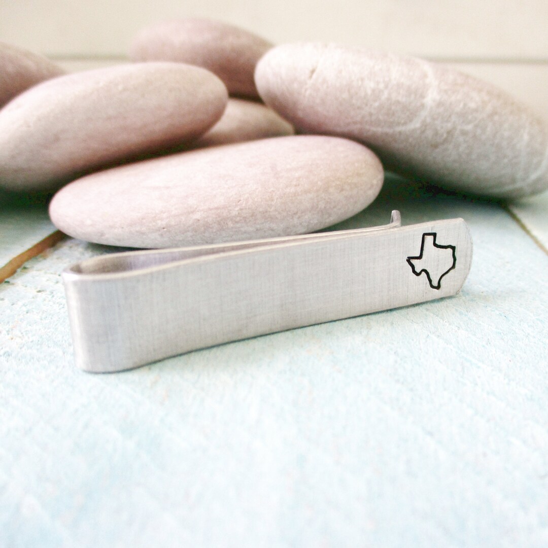 Texas Tie Bar, Texas Tie Clip, Texas Groom, TX Tie Bar, Men's Skinny ...