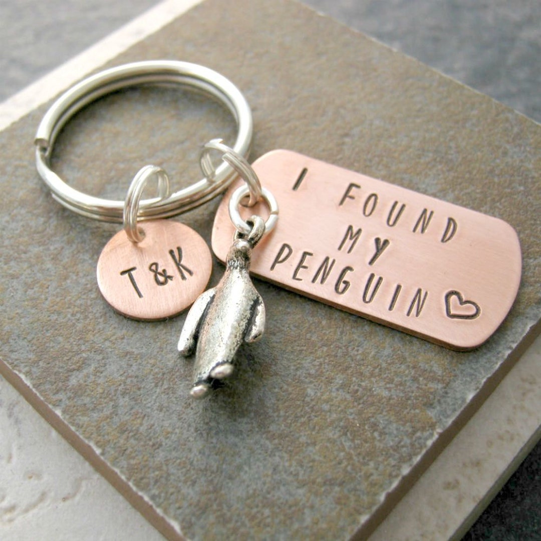 Personalized I Found My Penguin Keychain, Choose to Add Optional Disc ...