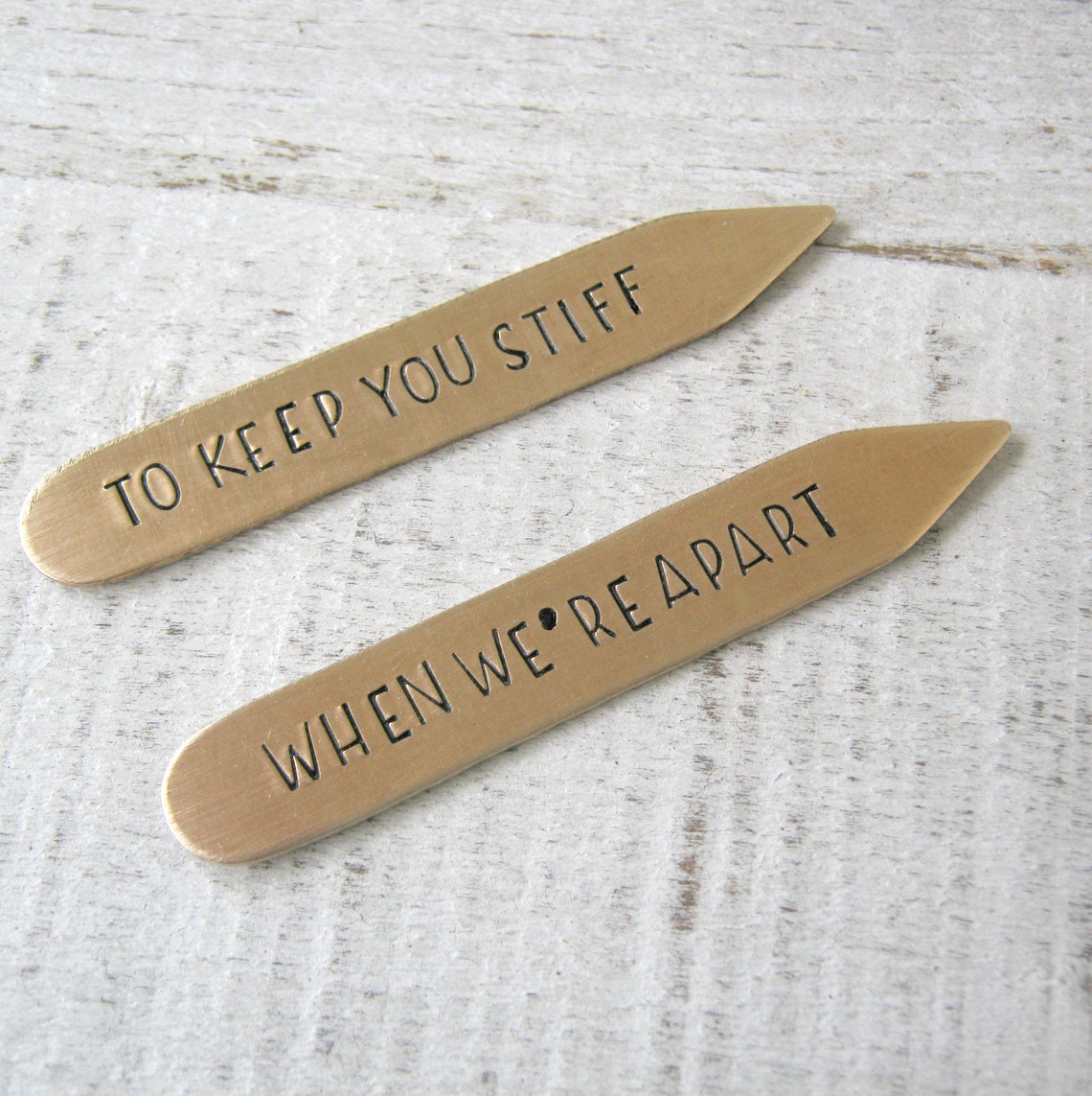Personalized Collar Stays to Keep You Stiff When We're - Etsy