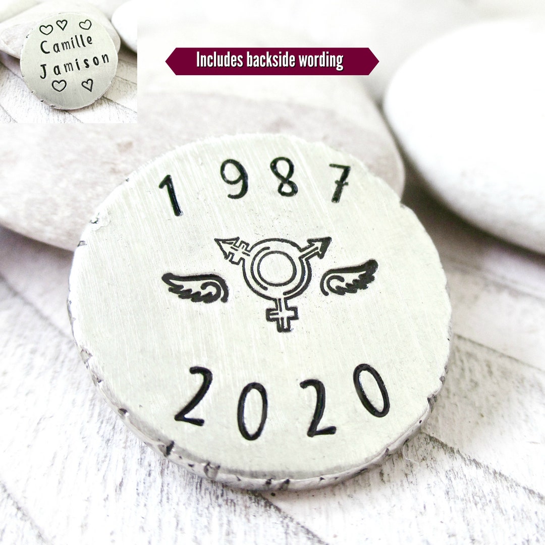 Transgender Remembrance Memorial Pocket Coin, Trans Remembrance, Trans ...