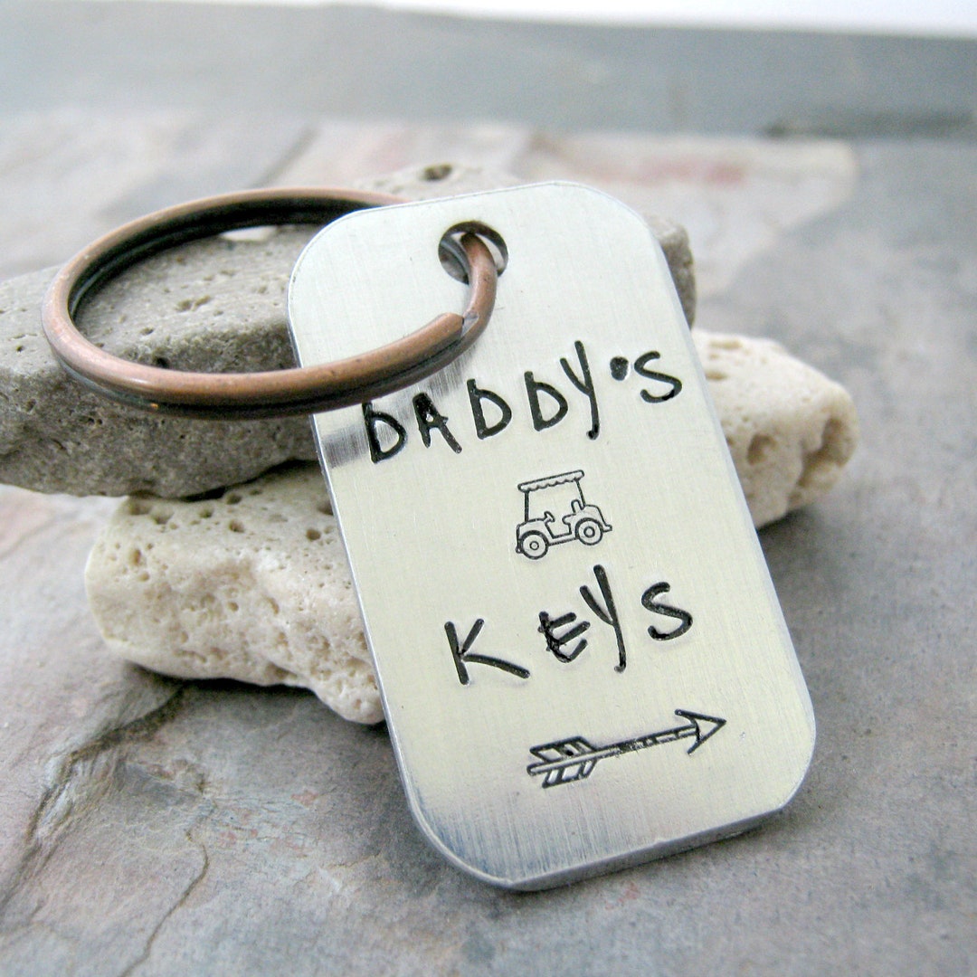 Daddy's Golf Keys Keychain, Golf Keychain, Dad Golf Keychain, Golf Cart ...