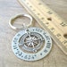 Longitude Latitude Keychain, GPS Coordinates Keychain, Alkeme or Copper ...