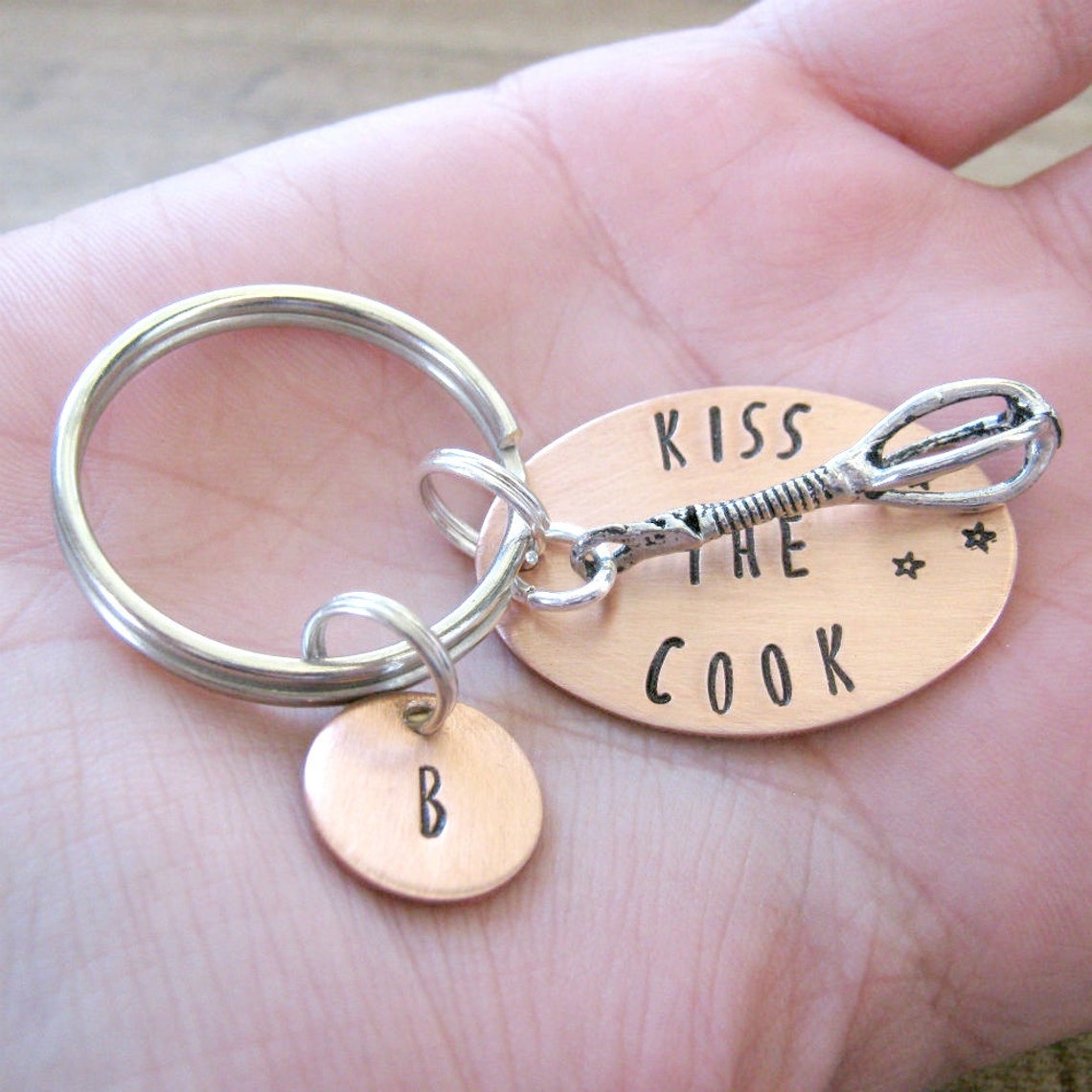 Go Puck Yourself Hockey Keychain copper oval hockey sticks | Etsy