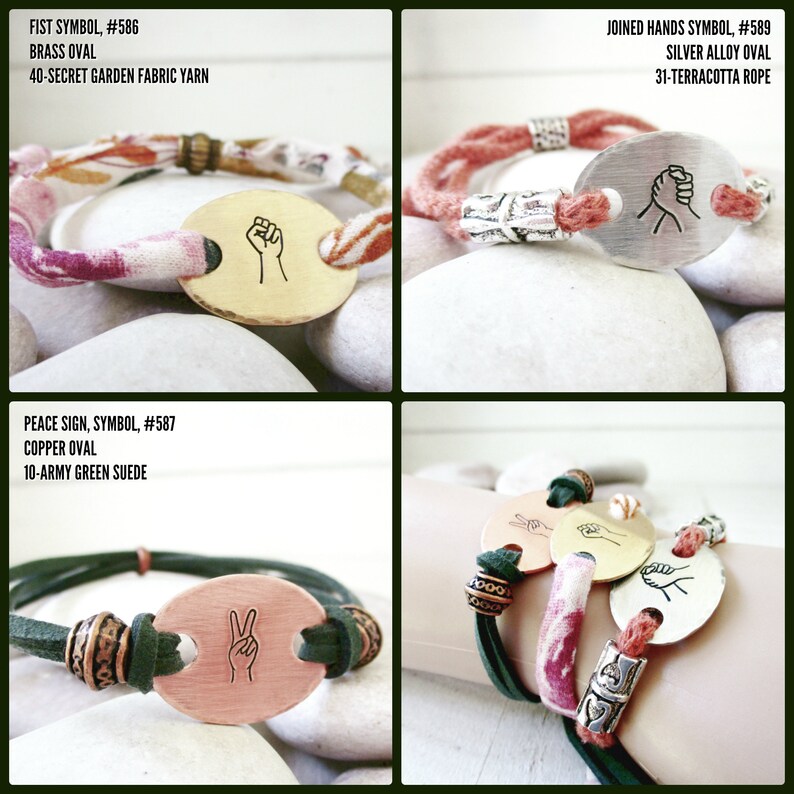 Peace Sign Bracelet, Activist Gift, Resistance Jewelry, Peaceful ...