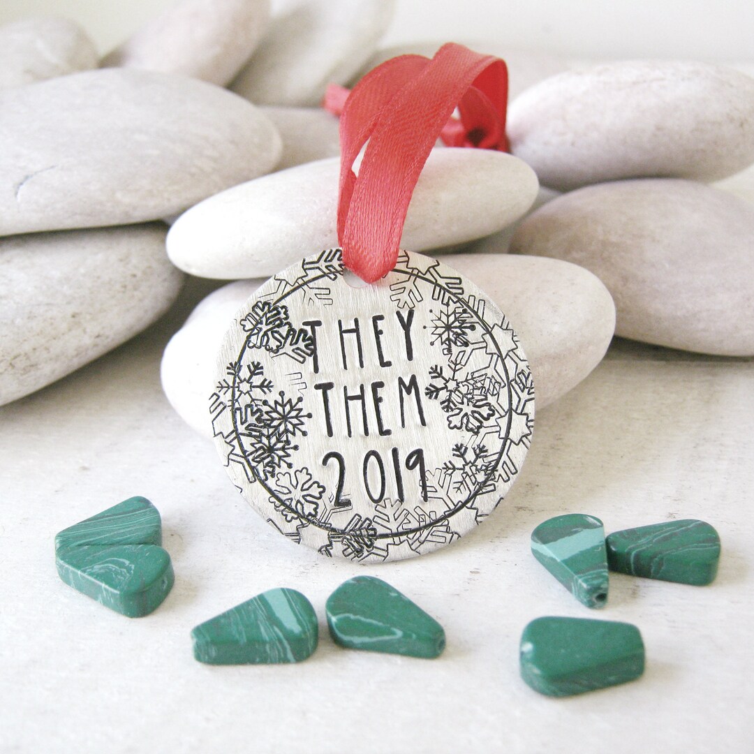 They Them Ornament, Non Binary Christmas Ornament, Christmas 2021 LGBTQ ...