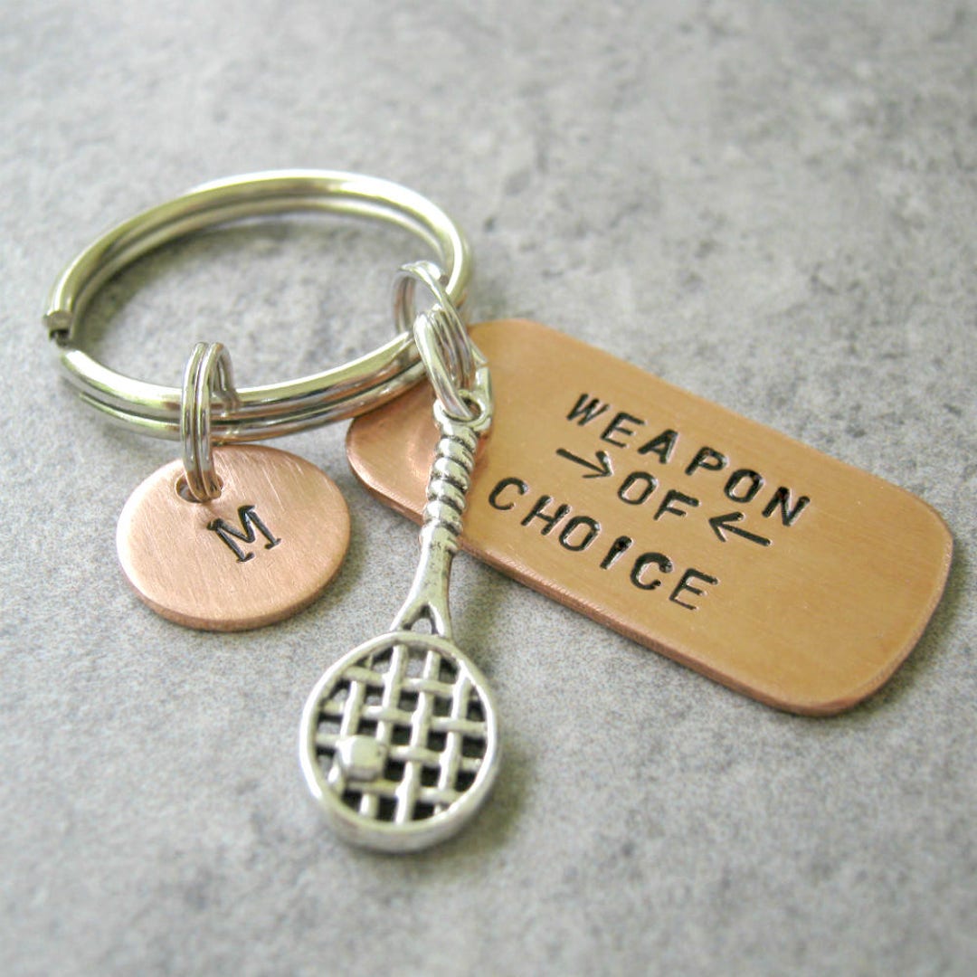 TENNIS RACKET Keychain, Tennis Racquet Keychain, Tennis Team Gift ...