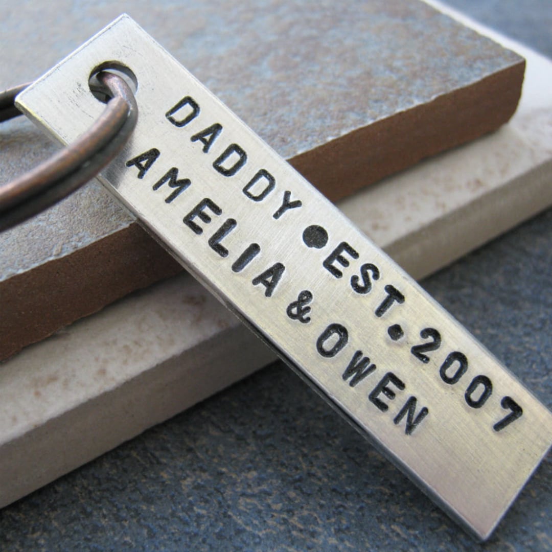 Personalized Father's Day Keychain, Dad's Keychain, Grandpa Keychain ...