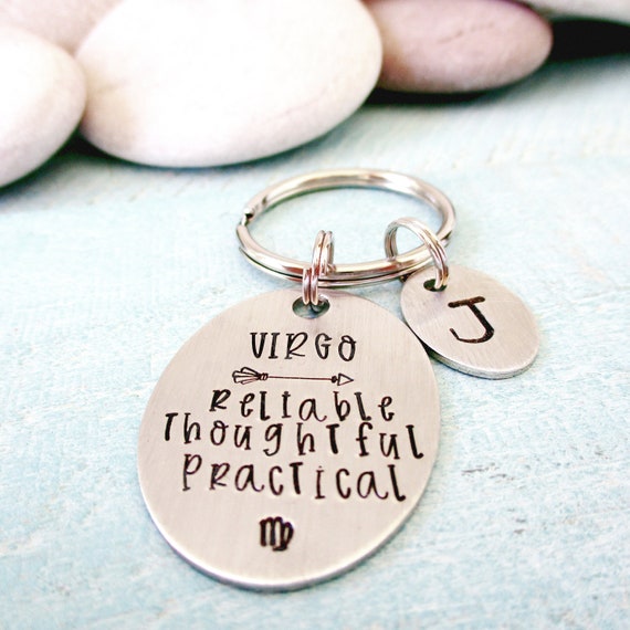 Personalized Virgo Key Chain Virgo Symbol Keychain Virgo - Etsy