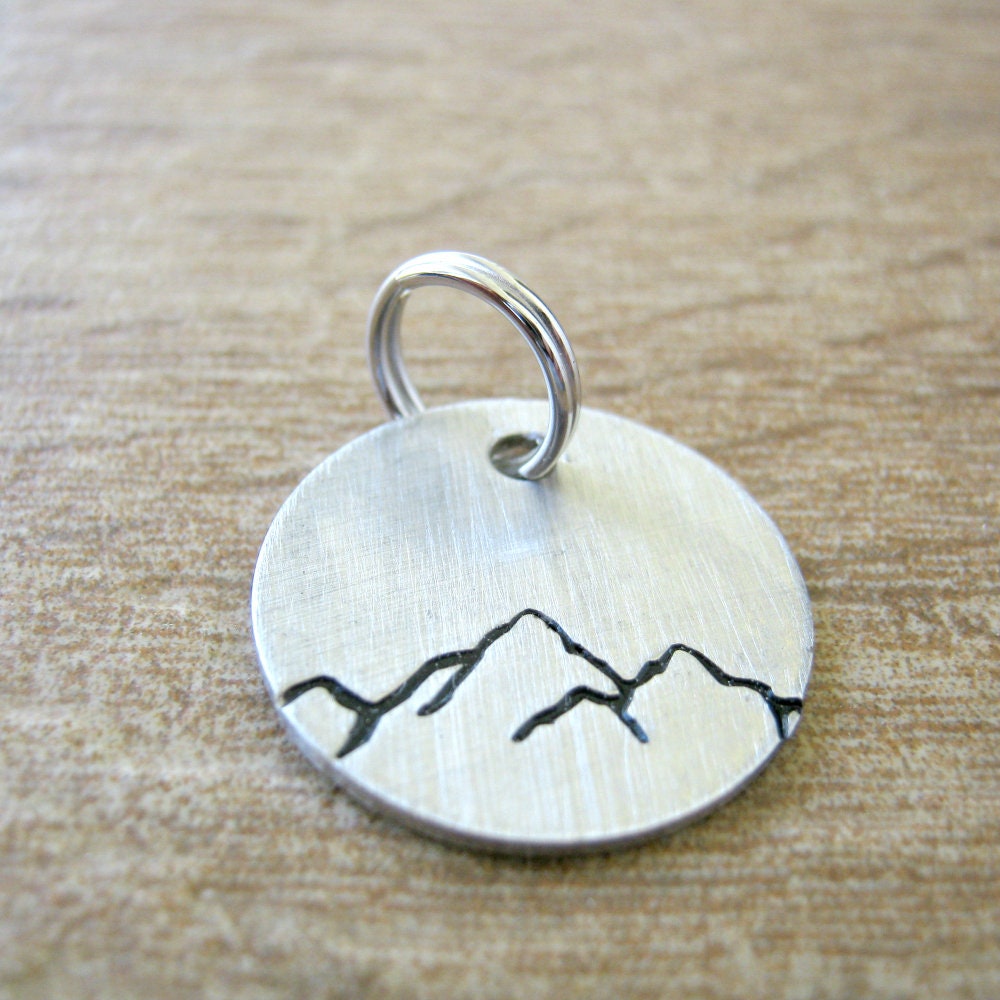 Mountains Pendant, Mountain Range Charm, Hiking Charm, Hiking Pendant ...