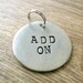 Pewter Disc Add on for Keychains or Necklaces, Read Listing for Specs ...