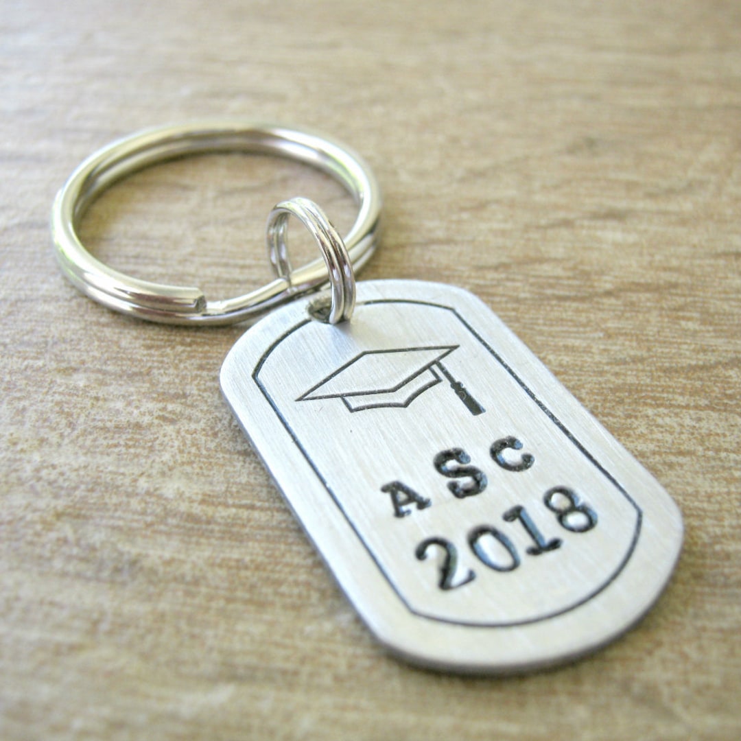 Monogram Graduation Key Chain, Personalized Graduation Keychain, Class ...