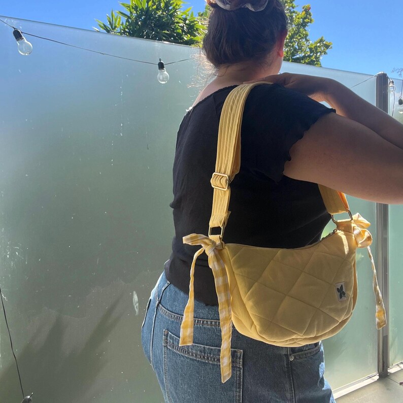 Mini Daphie Quilted Cross Body Bag - Butter Yellow - Etsy Australia