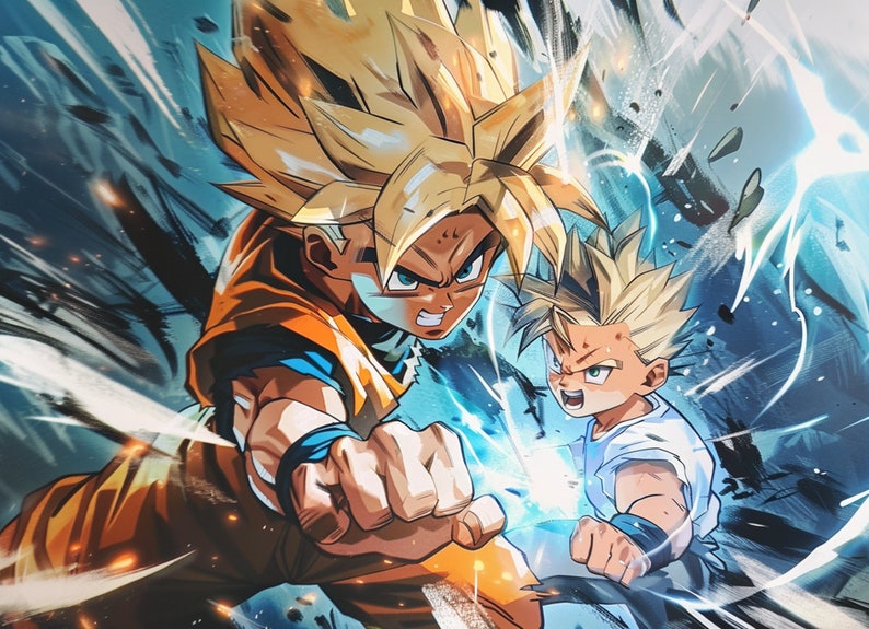 Custom Portrait Dragon Ball Z - AI Portrait- Digital File - Etsy