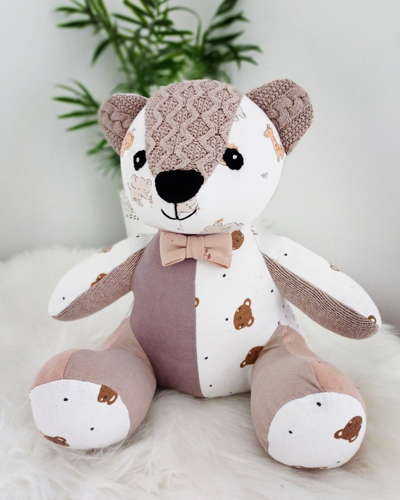 Memory Bear, Keepsake Teddy Bear, From Your Baby Clothes, Memory Plush ...