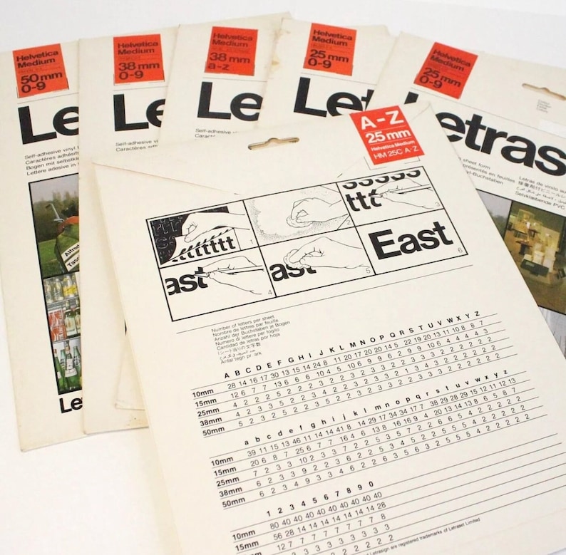 Letraset Letrasign Transfer Sheets - Etsy UK