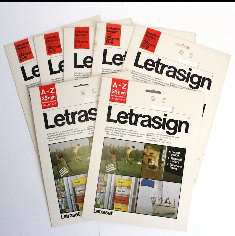 Letraset Letrasign Transfer Sheets - Etsy UK