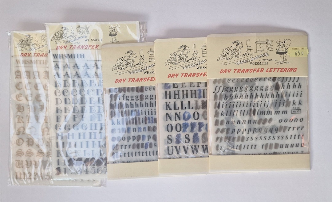 WHSMITHS Dry Transfer Sheets - Etsy UK