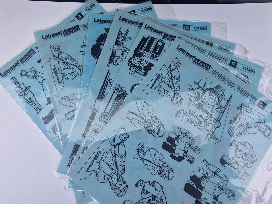 Letraset Dry Transfer Sheets - Etsy