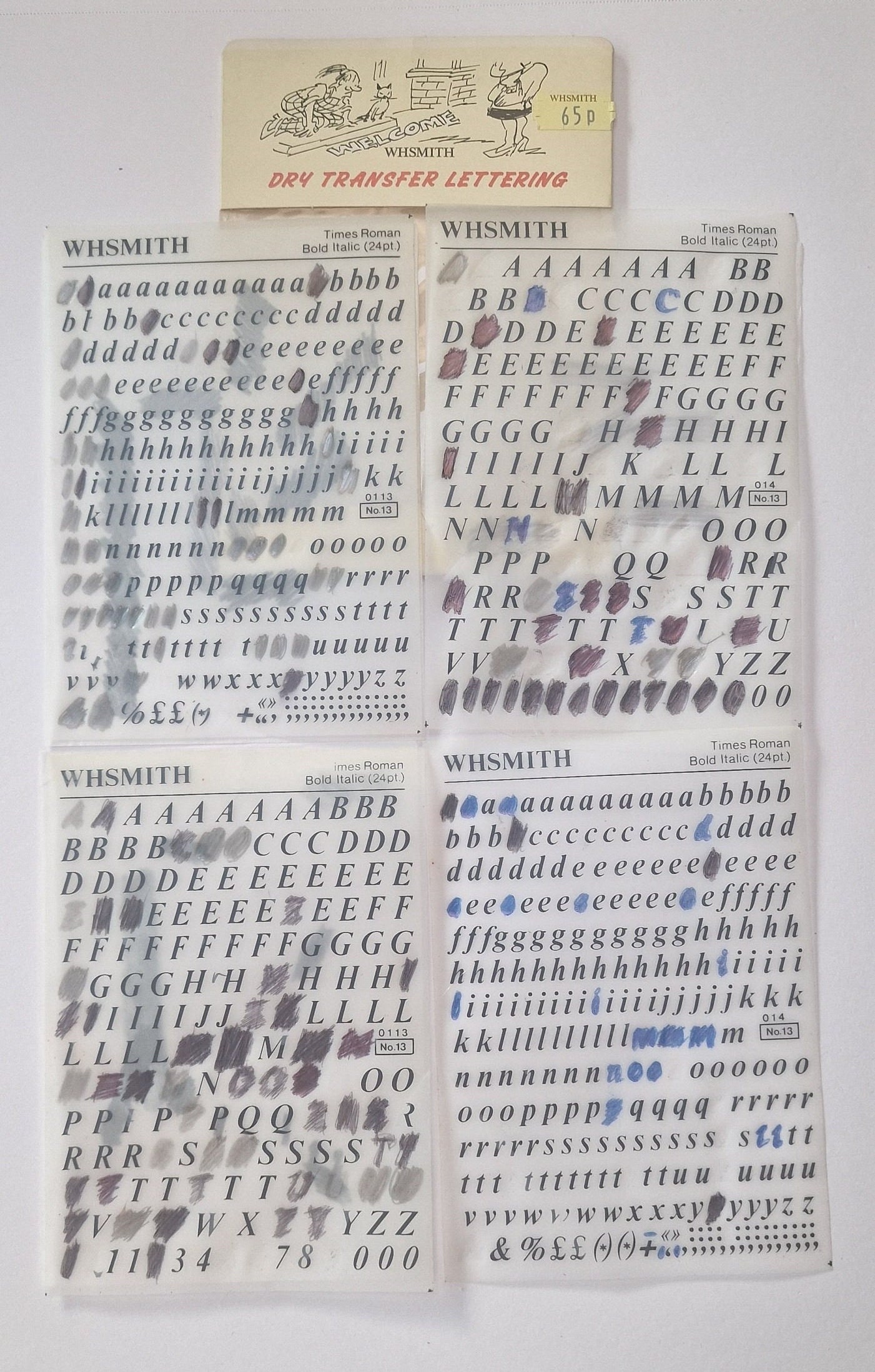 WHSMITHS Dry Transfer Sheets - Etsy UK