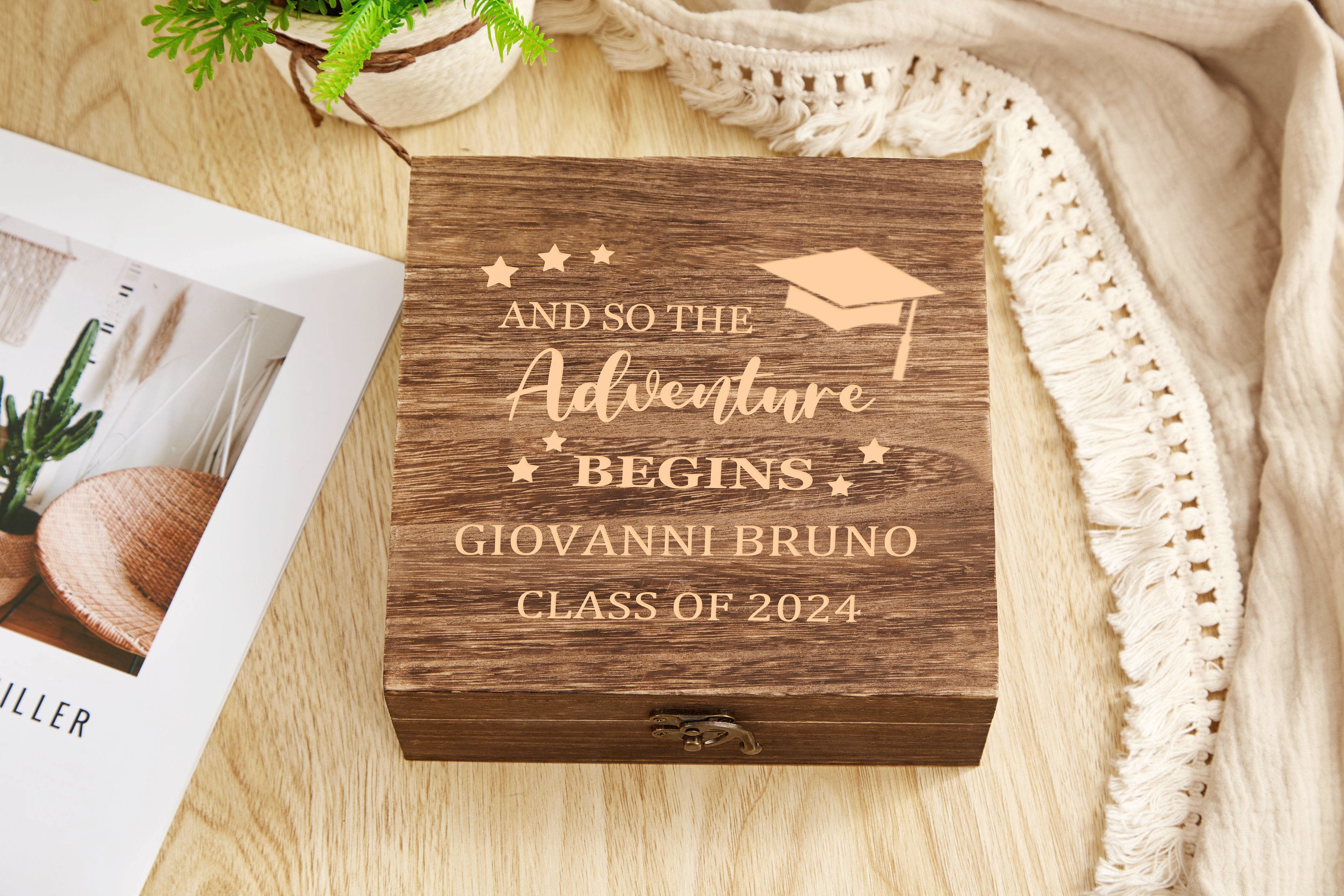 Personalized Graduation Box Graduation Memory Box Keepsake Time Capsule ...