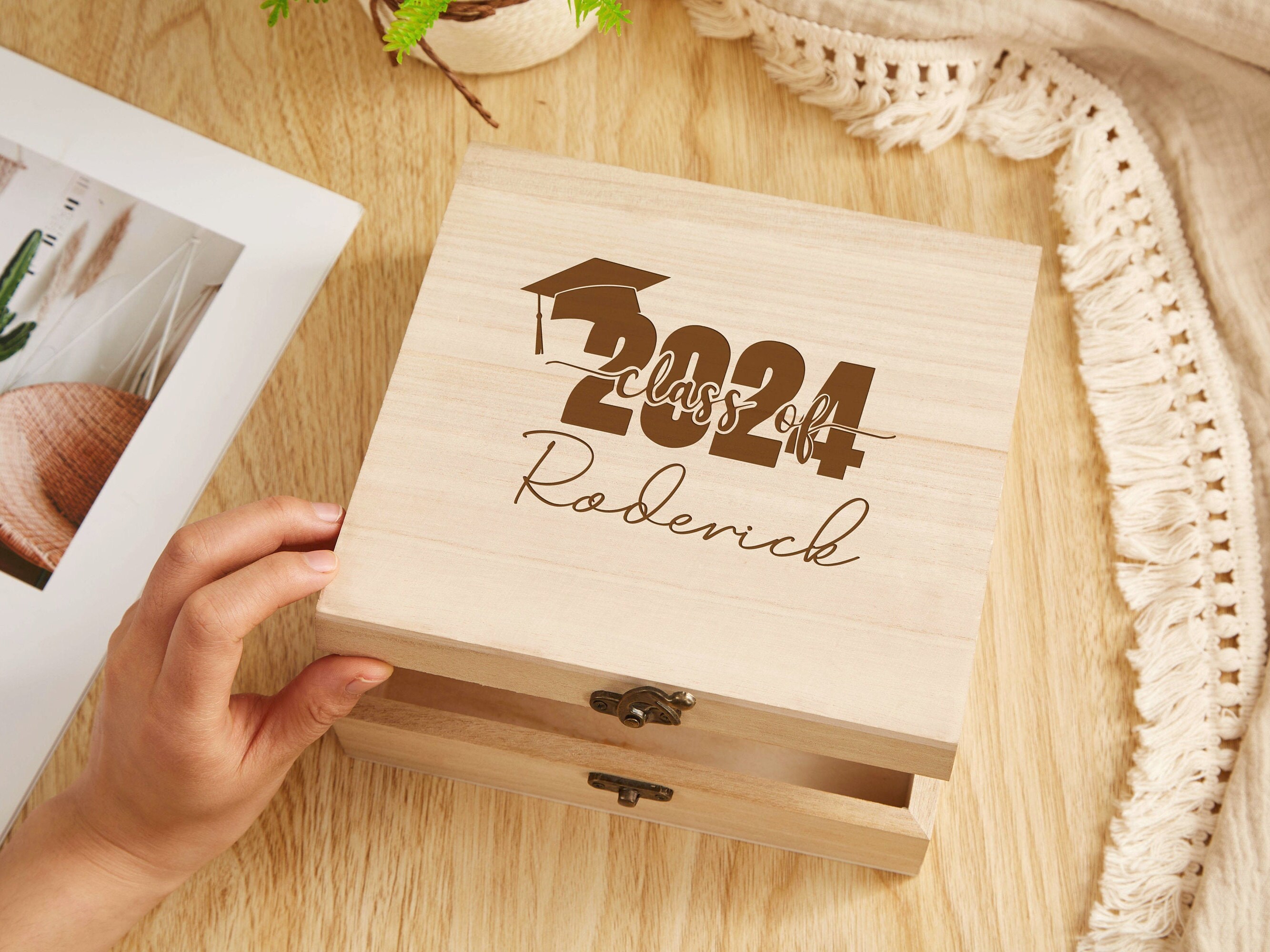 Personalized Graduation Box Graduation Memory Box Keepsake Time Capsule ...