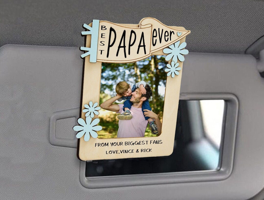 Custom Photo Father's Day Frame Personalized Picture Frame Photo Car ...