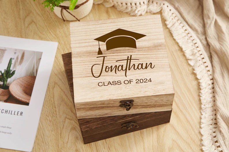 Personalized Graduation Box Graduation Memory Box Keepsake Time Capsule ...