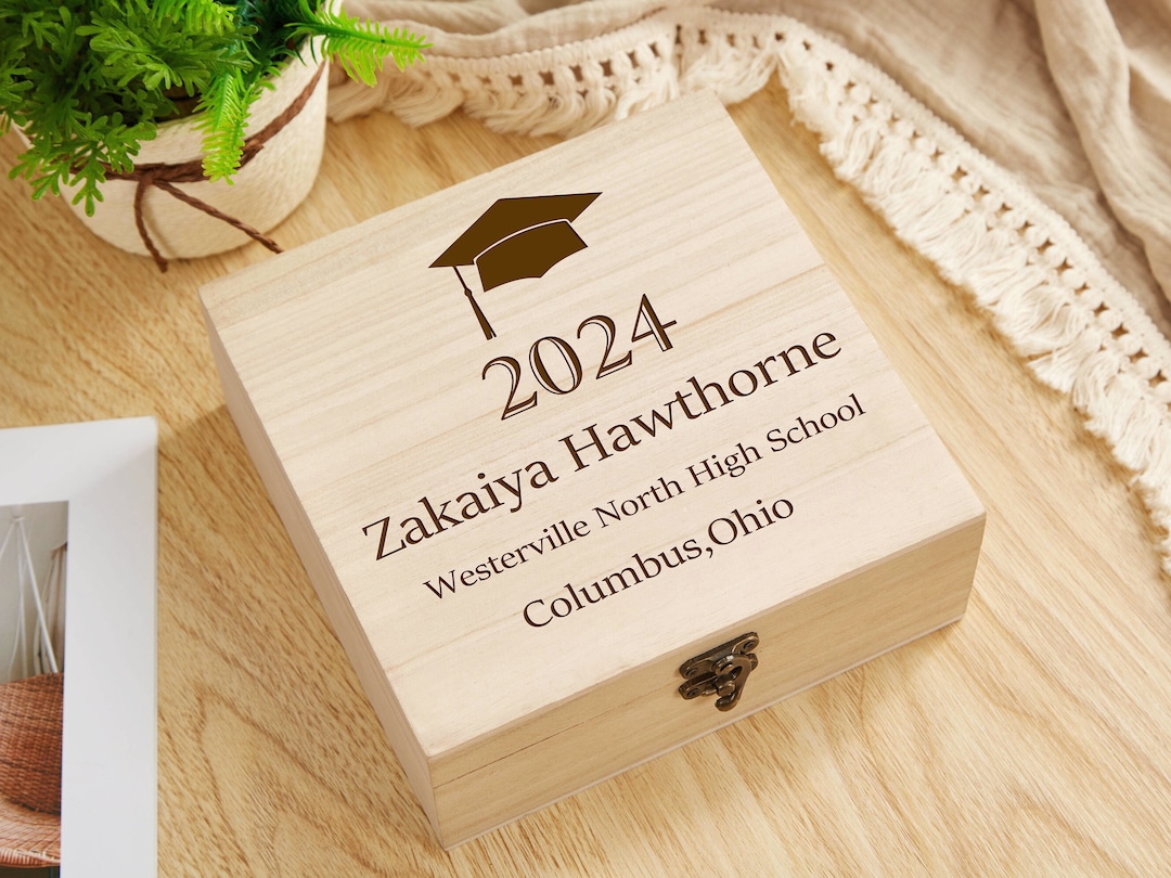 Personalized Graduation Box Graduation Memory Box Keepsake Time Capsule ...