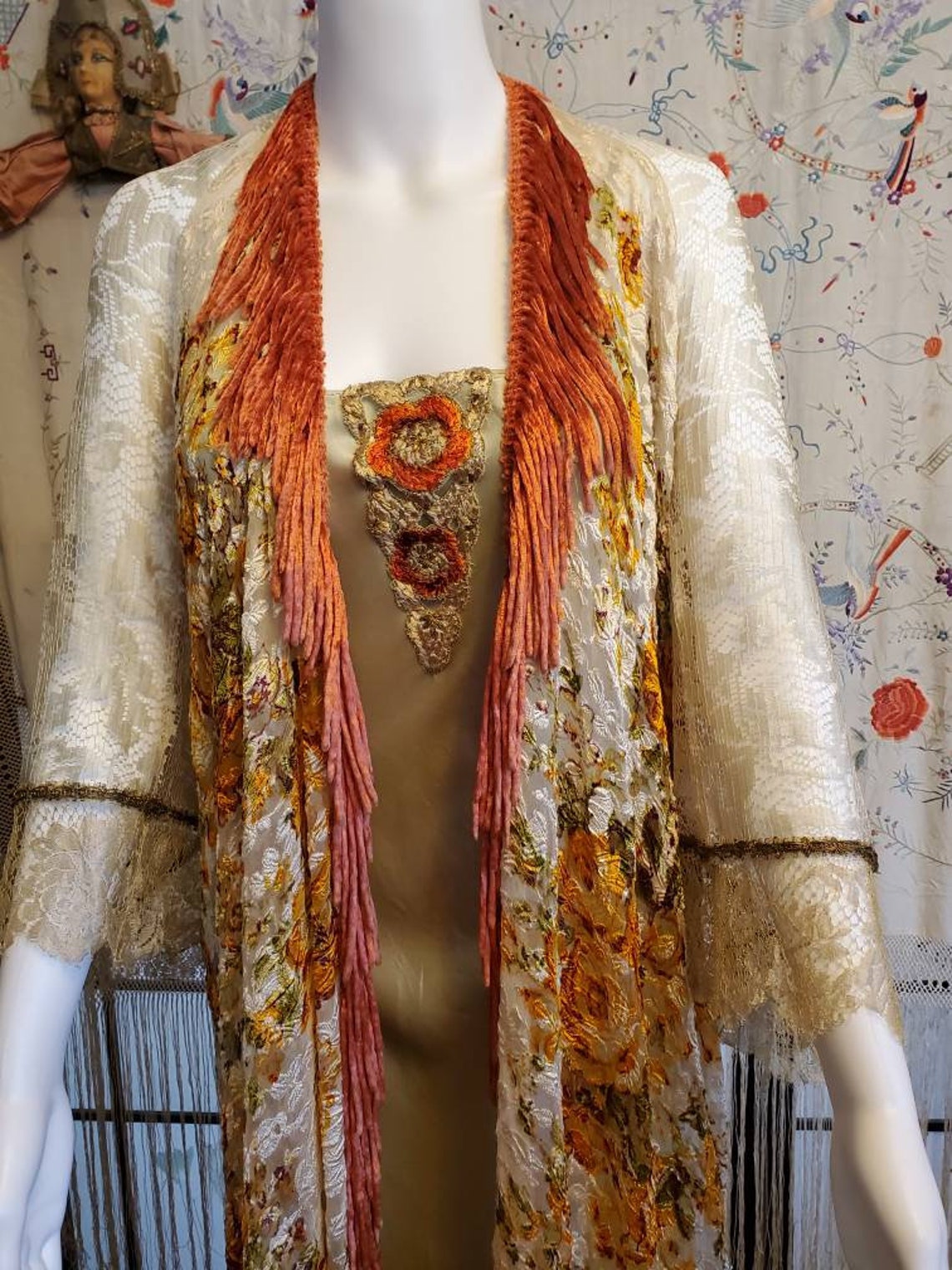 Art Deco 1920s Style Burlesque Gold Metallic Lace/liberty of - Etsy