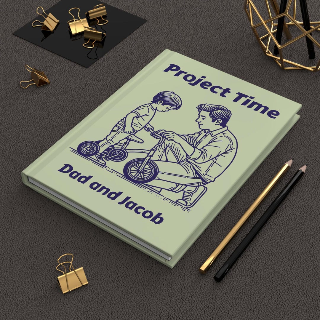 Personalized Dad Project Journal: Workshop Memories Hardcover Notebook ...