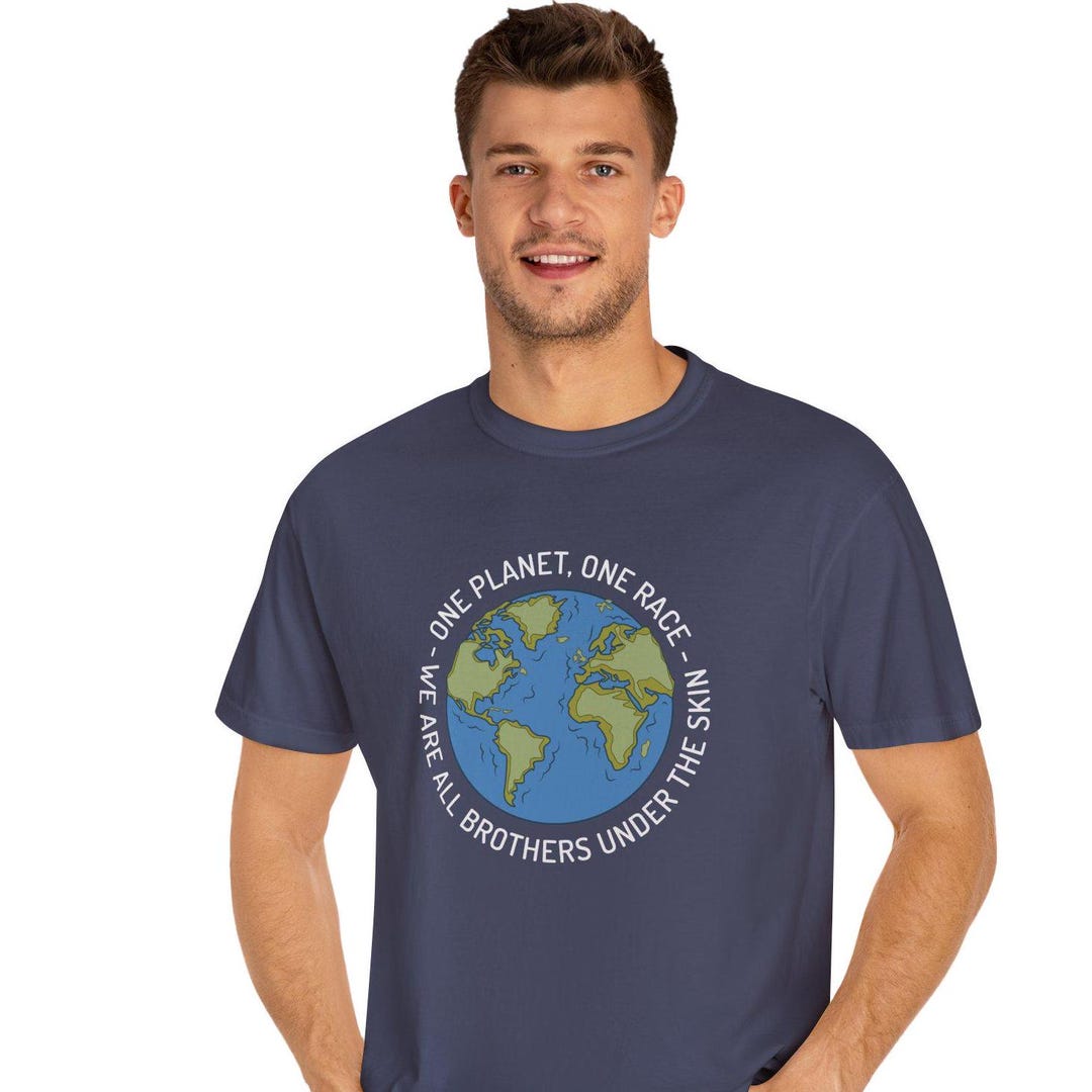 One Planet One Race Original Art T-shirt, Statement Tee, Inspirational ...