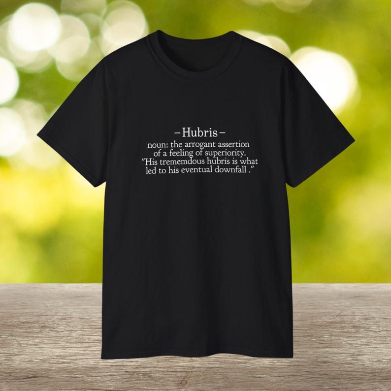 Philosophy Definition Black Unisex Tee, Empathy, Faith, Hubris ...