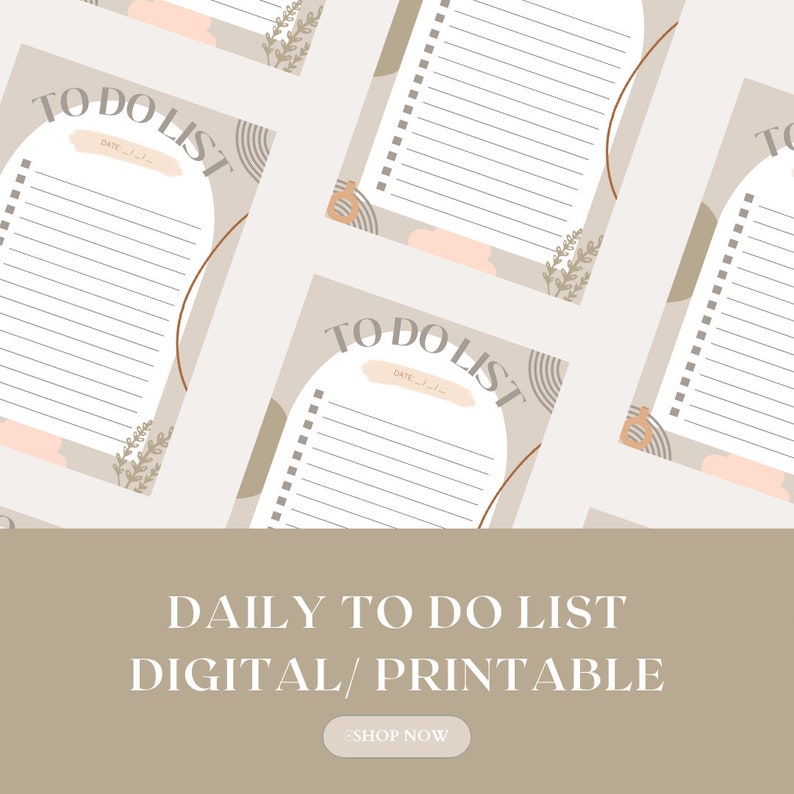 Printable A4 to Do List neutral Graphic Print - Etsy
