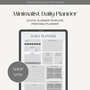 Printable Daily Planner A4 Size grey Marble Print Design - Etsy