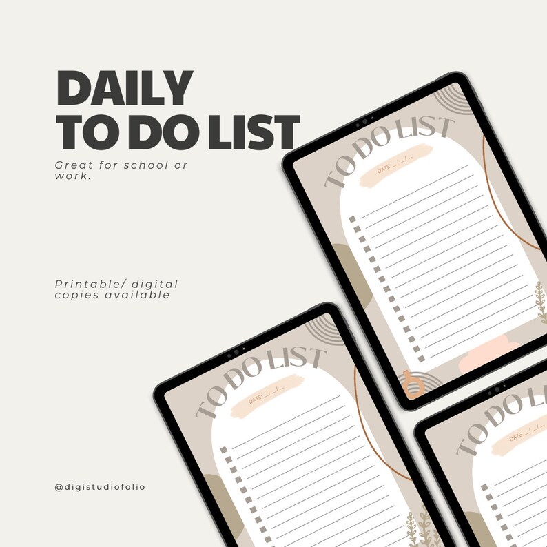Printable A4 to Do List neutral Graphic Print - Etsy