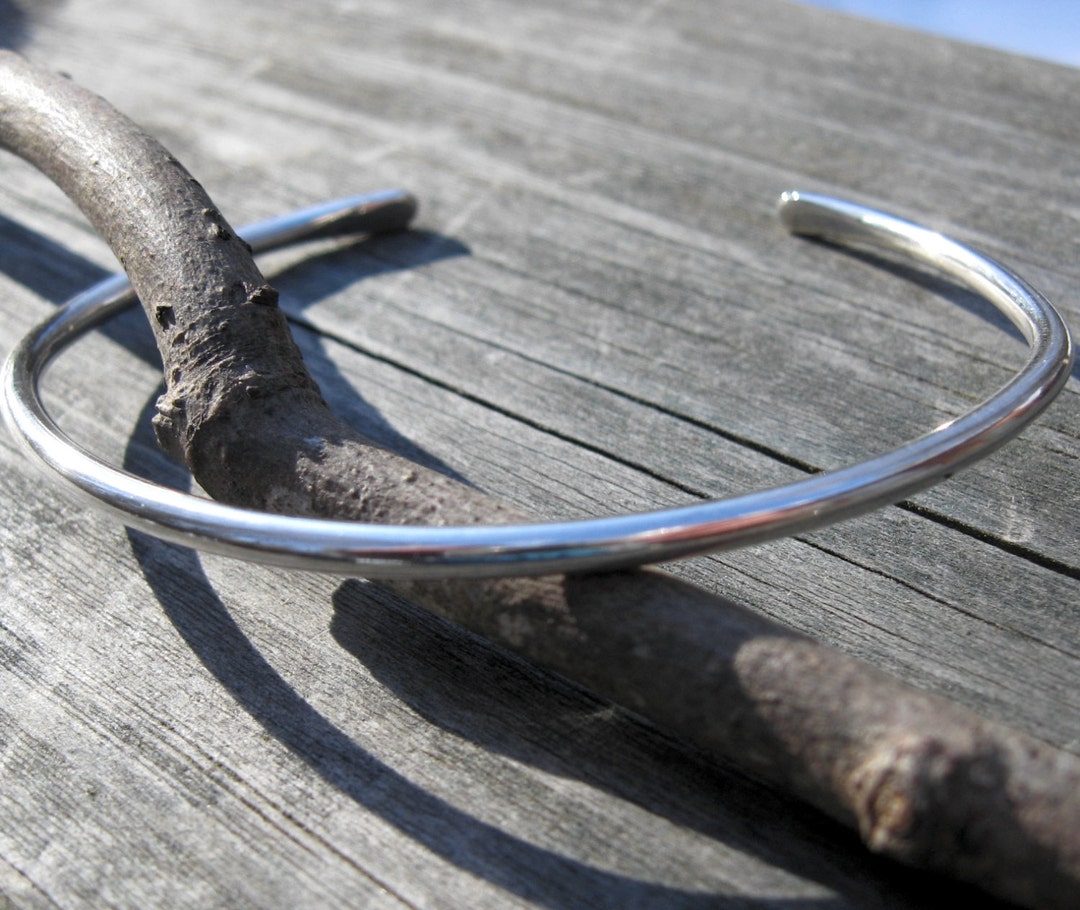 Sterling Silver Cuff Bracelet / Silver Cuff / Gift for Her / Stacking ...