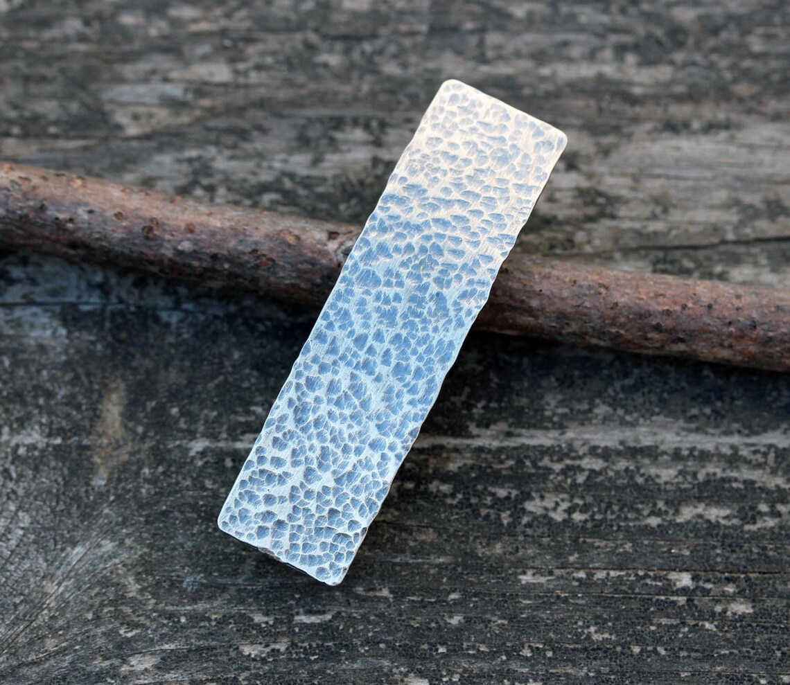 Hammered Sterling Silver Barrette / SMALL Silver Barrette / - Etsy
