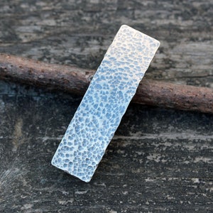Hammered Sterling Silver Barrette / SMALL Silver Barrette / Simple ...