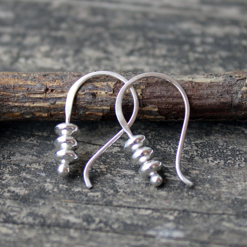 Silver Dangle Earrings - Etsy