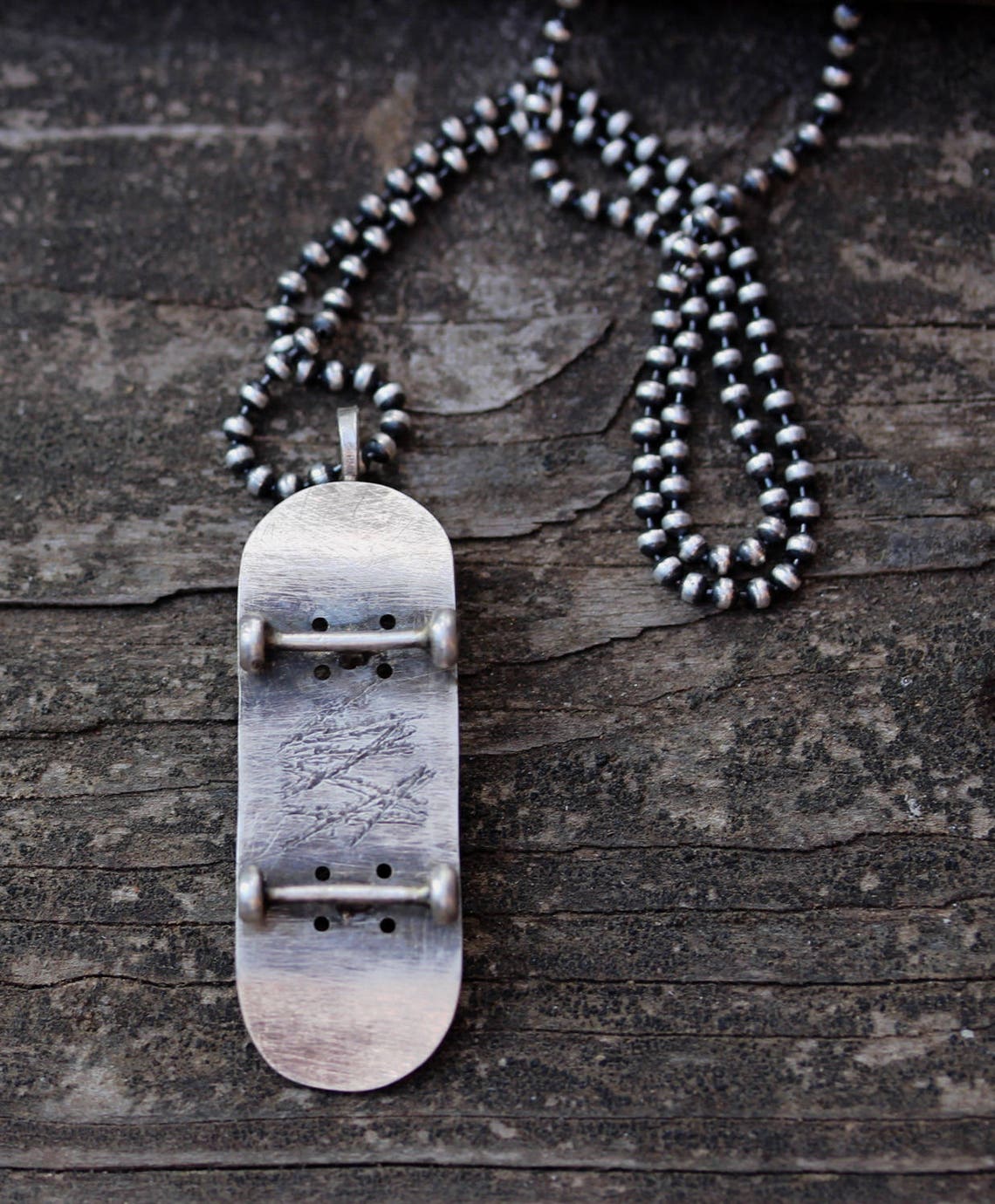 Skateboard necklace / sterling silver skateboard / gift for | Etsy