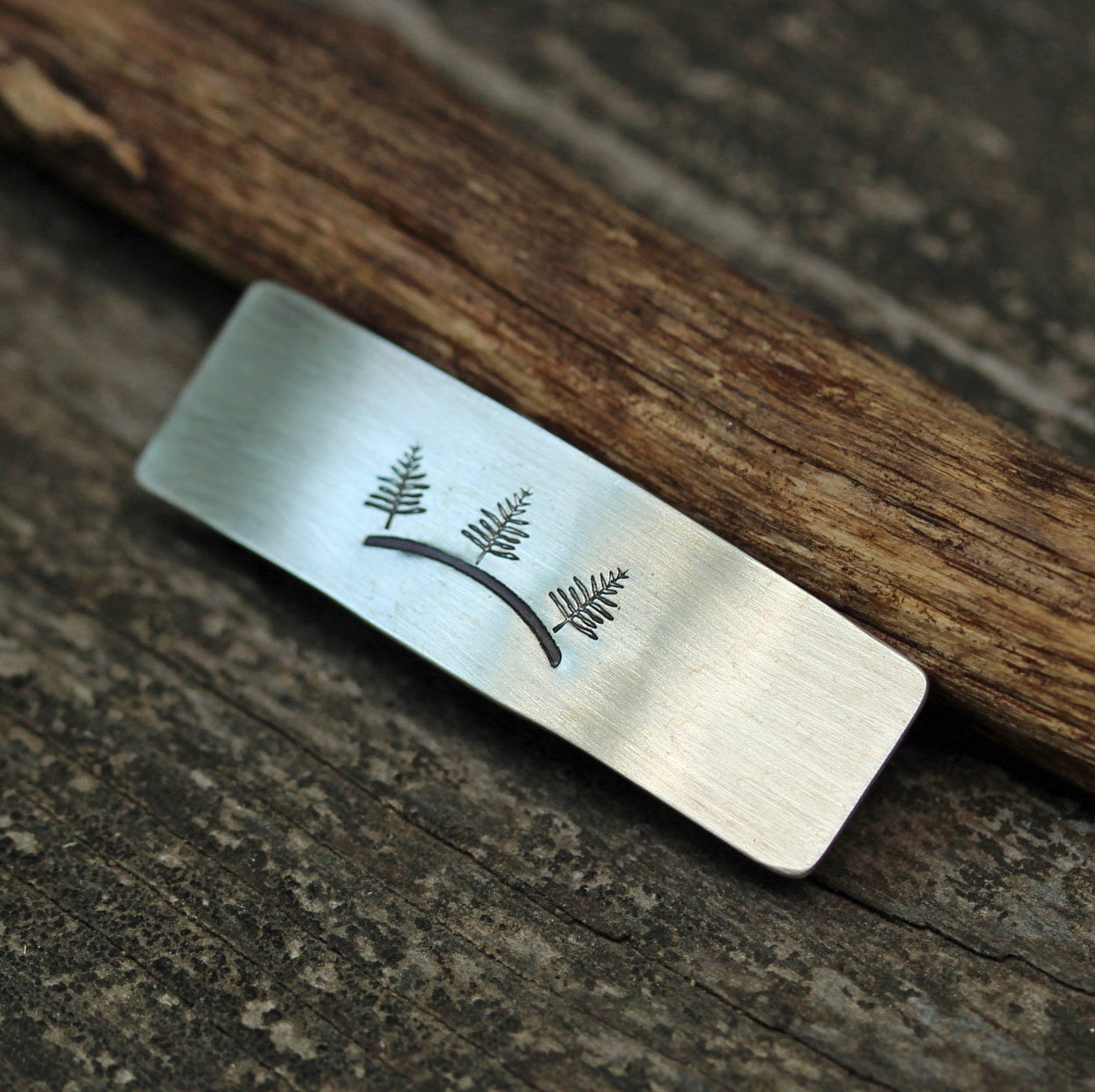 Tree Hugger Sterling Silver Barrette / SMALL Silver Barrette / | Etsy