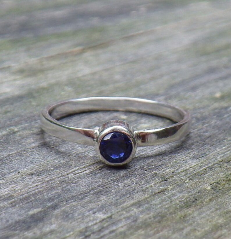 Sapphire Ring / Sterling Silver Ring / Gift for Her / | Etsy