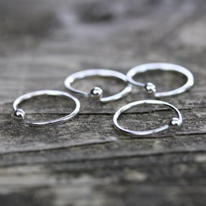Tiny Sterling Silver Hoops / Tiny Earrings / Gift for Her / Jewelry ...