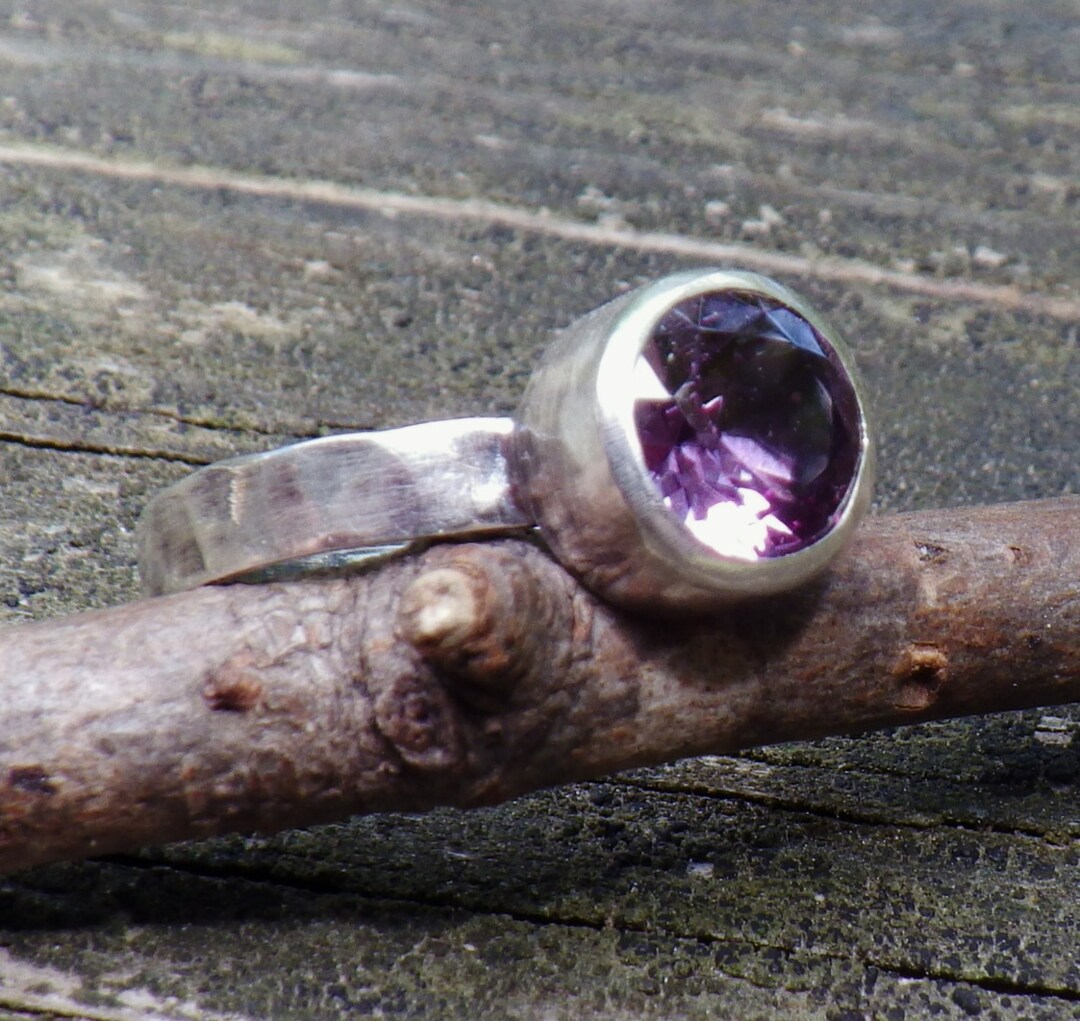 Alexandrite Sterling Silver Ring / Purple Gemstone Ring / Gift - Etsy