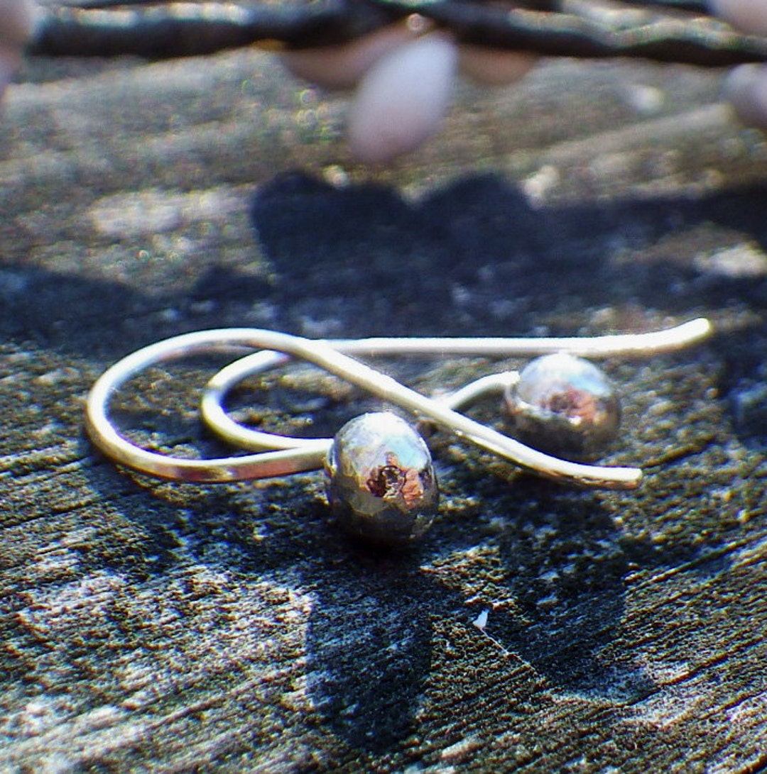 Sterling Silver Pebble Earrings / Silver Dangle Earrings / Gift for Her ...