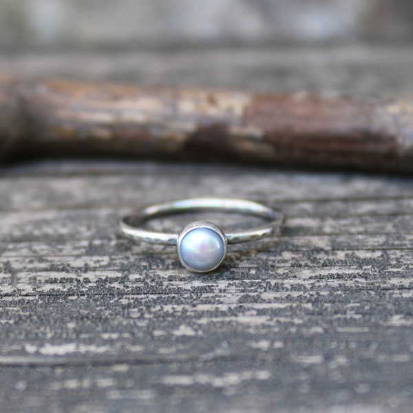 Tiny Pearl Ring - Etsy